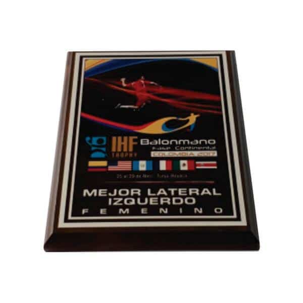 Placa de Reconocimiento en Madera con Lamina Sublimada | Comprar