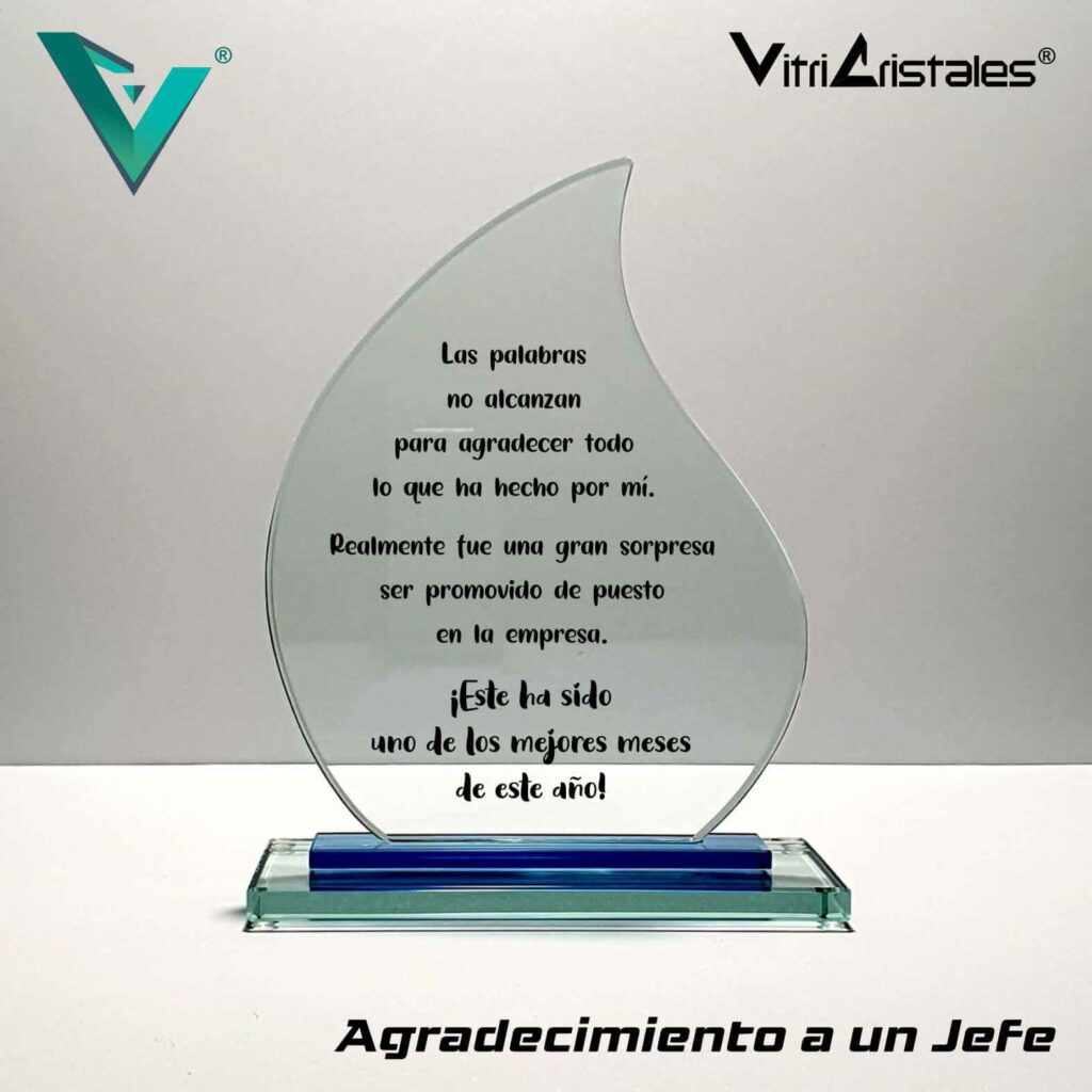Palabras de agradecimiento a un jefe • VitriCristales | Placas de ...