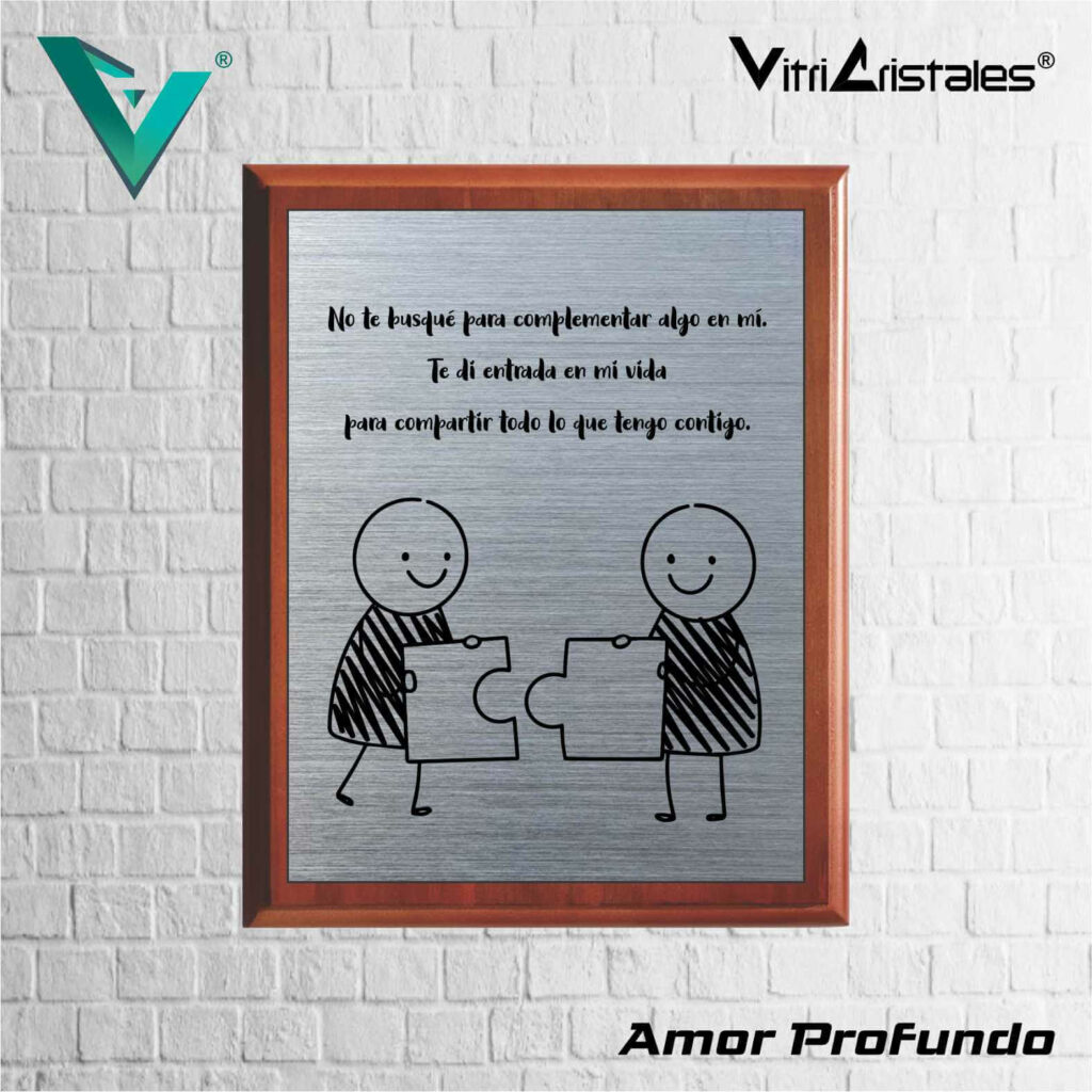 Frases de amor profundo • VitriCristales | Placas de reconocimiento en ...