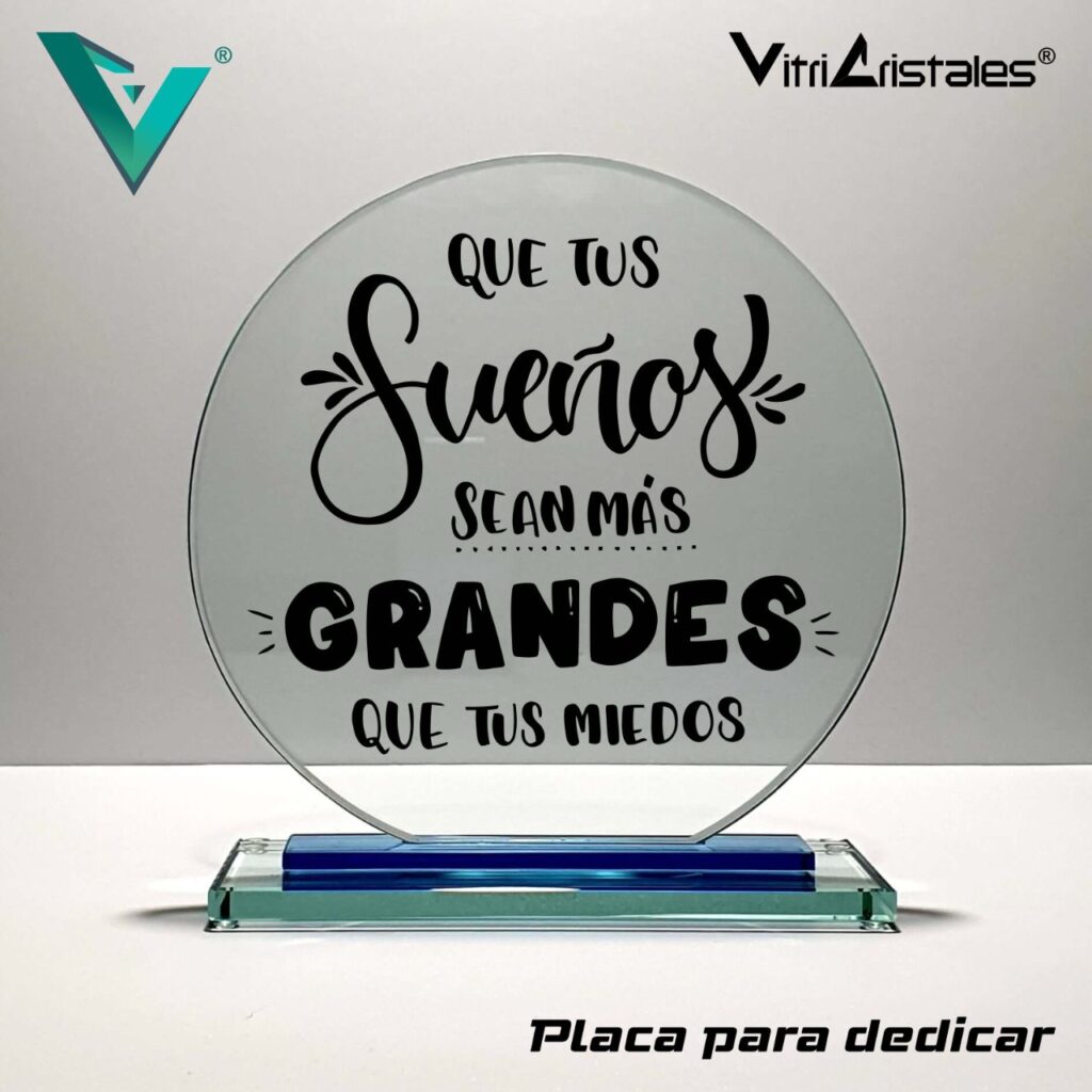 Regalos personalizados con frases motivacionales • Vitricristales